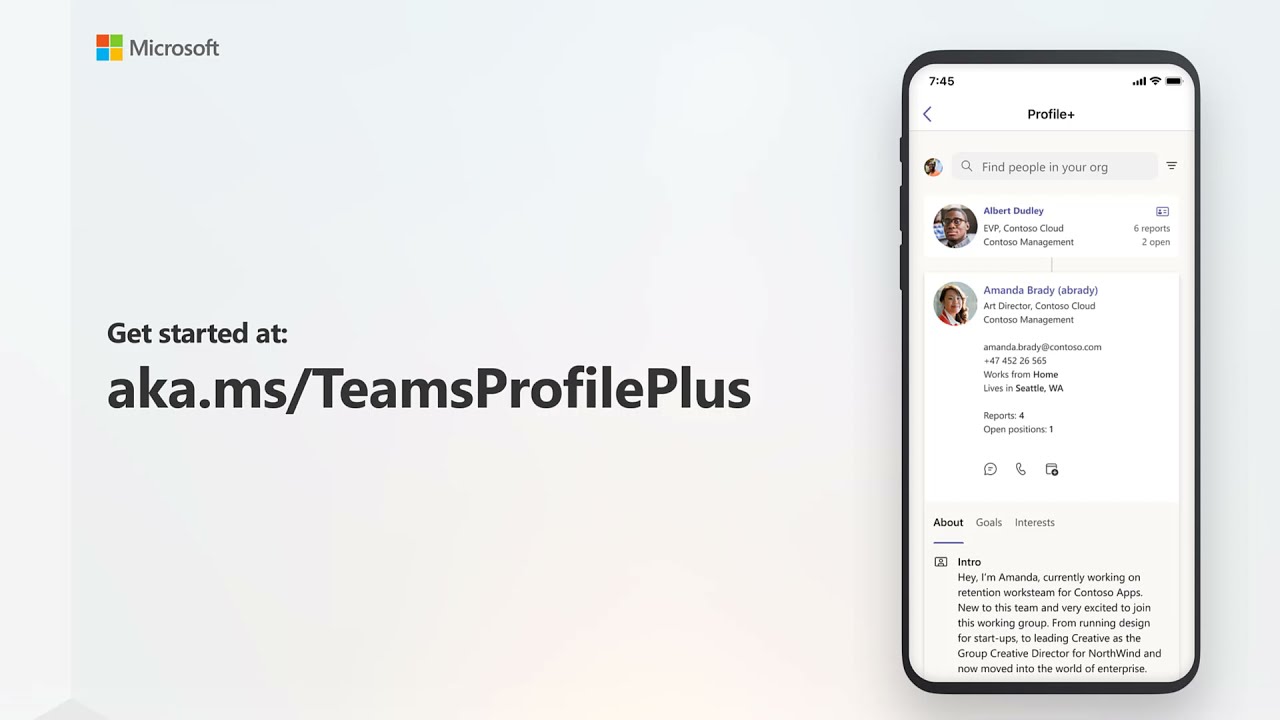 Sample low code apps for Teams - Profile Plus