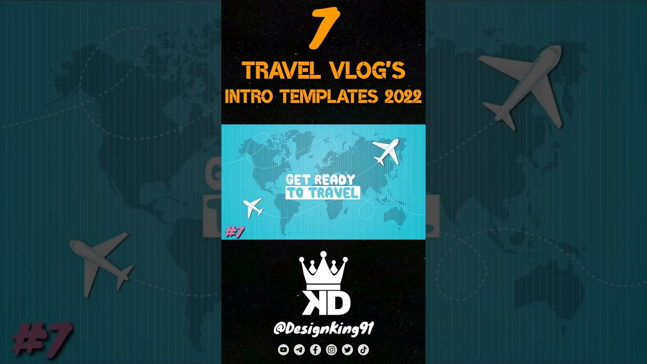 Travel Vlog's Intro Templates 7 For YouTube Travel Vlog's Channel 2023 No Text + No Copyright