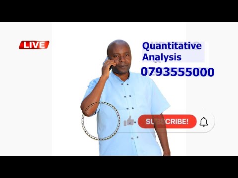 Quantitative Analysis//correlation and regression analysis-CPA KENYA