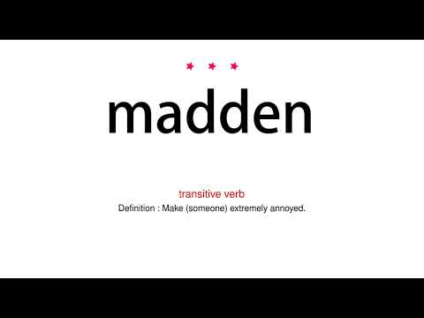 How to pronounce madden - Vocab Today