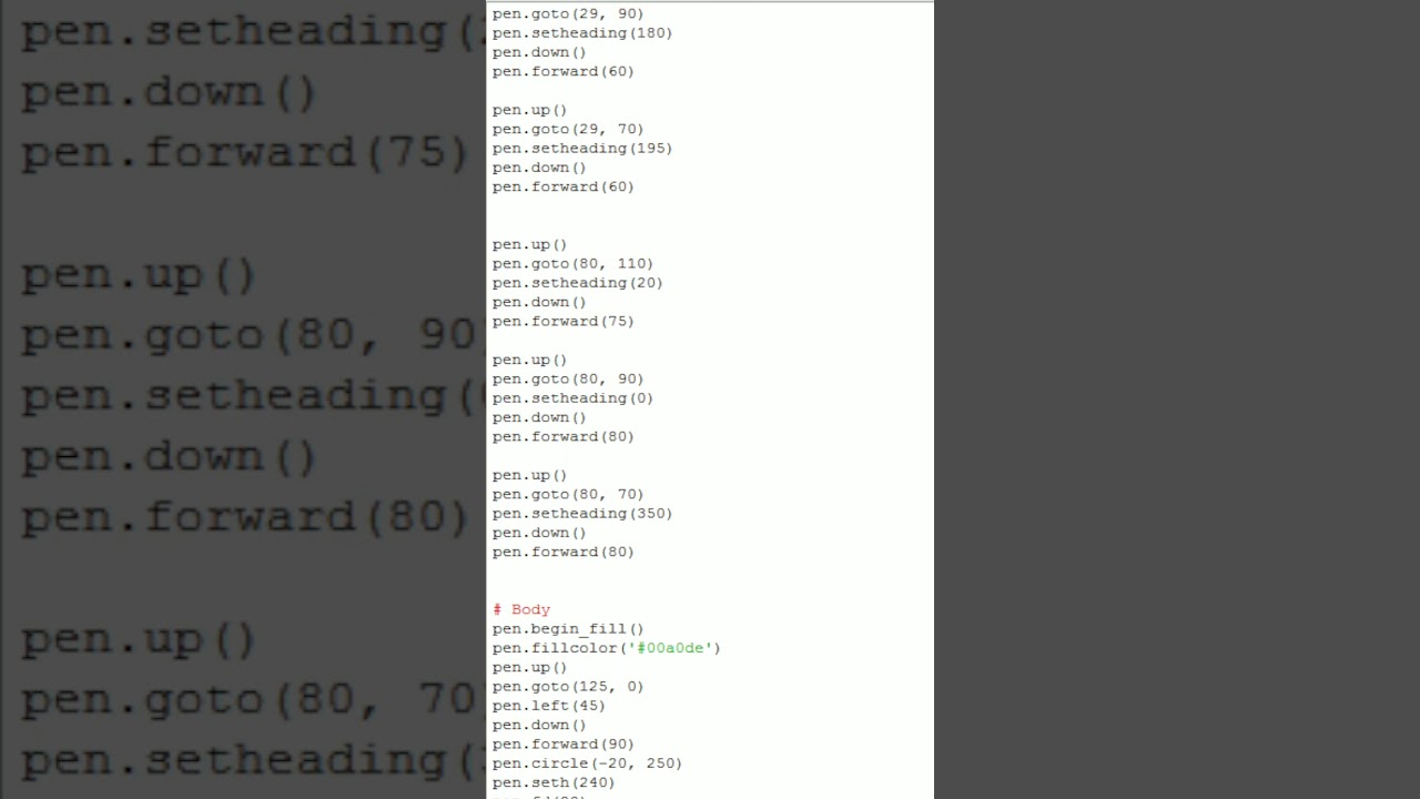 Doraemon Animation Using Python Turtle #shorts #python #coding