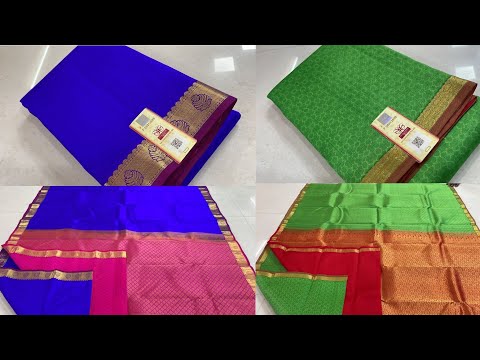 Pure Kanjeevaram Silk Sarees With Rich Pallu