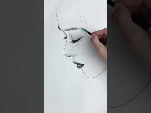 Drawing easy Effortlessly Draw a Gorgeous Girl: Portrait Sketch #drawing #sketch