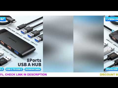 Lemorele-TC110 USB Tipo C Hub USB Tipo C para USB 3.2 Adaptador para Computador Acessórios de Escrit