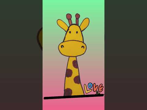 Cutest Giraffe Drawing Ever! #Shorts | How to Draw a Cartoon Giraffe