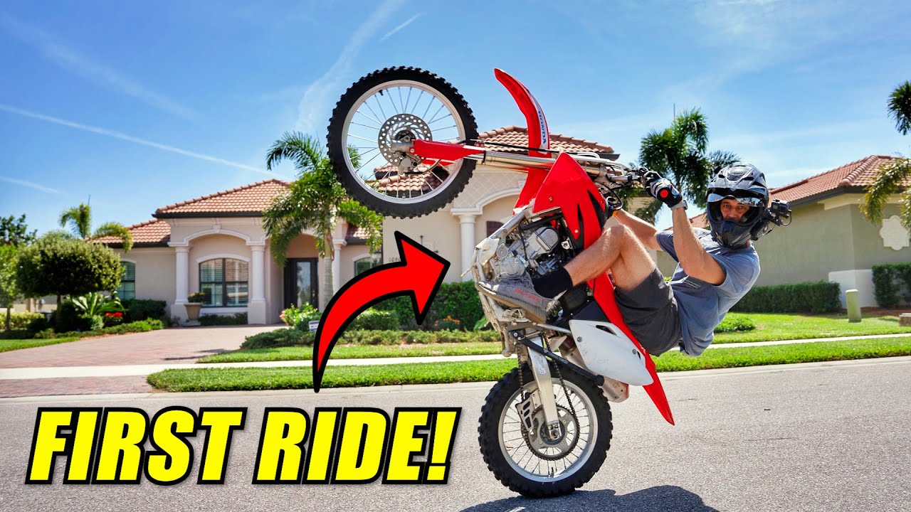 FIRST RIDE ON NEW CRF150RB DIRT BIKE!