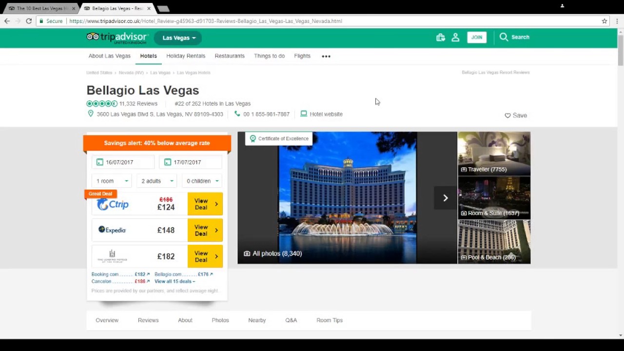 Using Trip Advisor for Las Vegas - Part 1 - Hotels