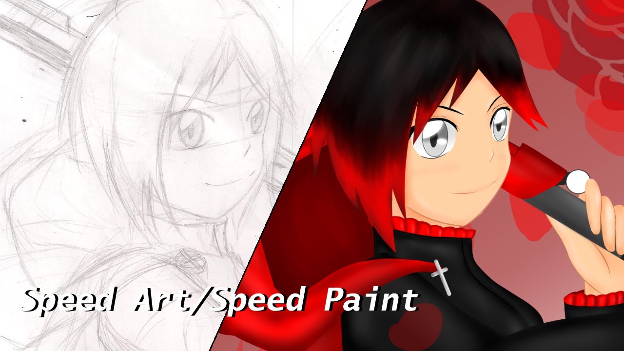 RWBY: Ruby Rose Speed Art/Speed Paint (Remake)