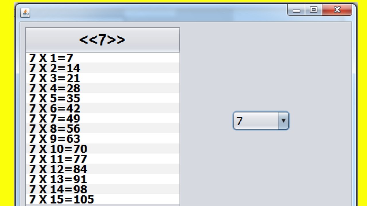 Java - How To Create Multiplication Table In Java Using NetBeans [ with source code ]