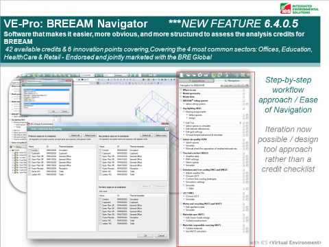 Introduction to the VE-Navigator for BREEAM