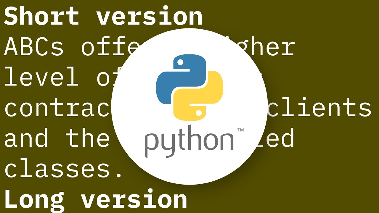 Why use Abstract Base Classes in Python?