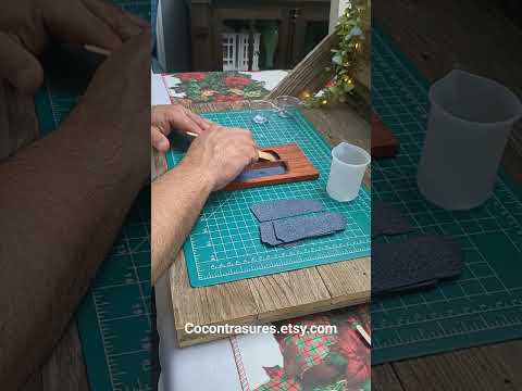 making 1911 grips with old jeans by coconut treasures