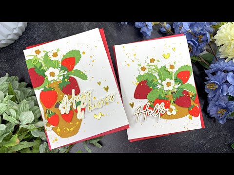 Lovely Layers: Strawberries Cards | AmyR 2023 Valentine's Card Series #7