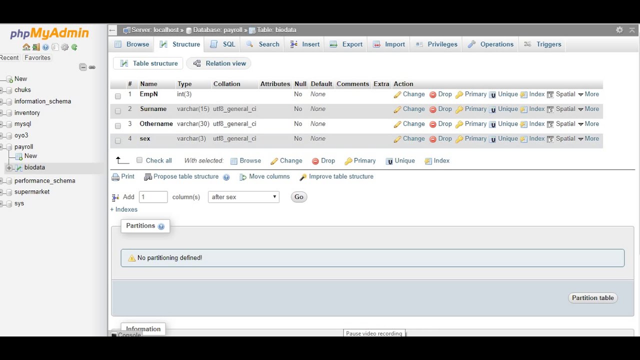 Create mysql database,table and insert data using php functions