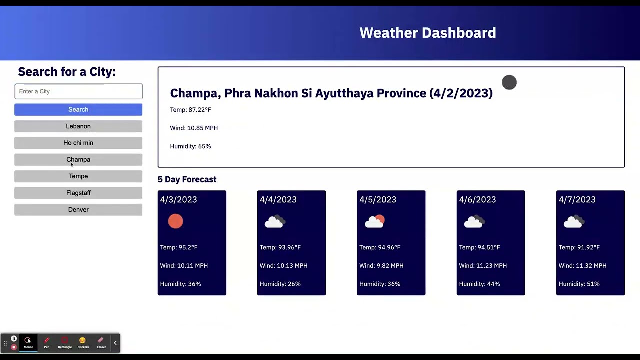 Weather-Dashboard