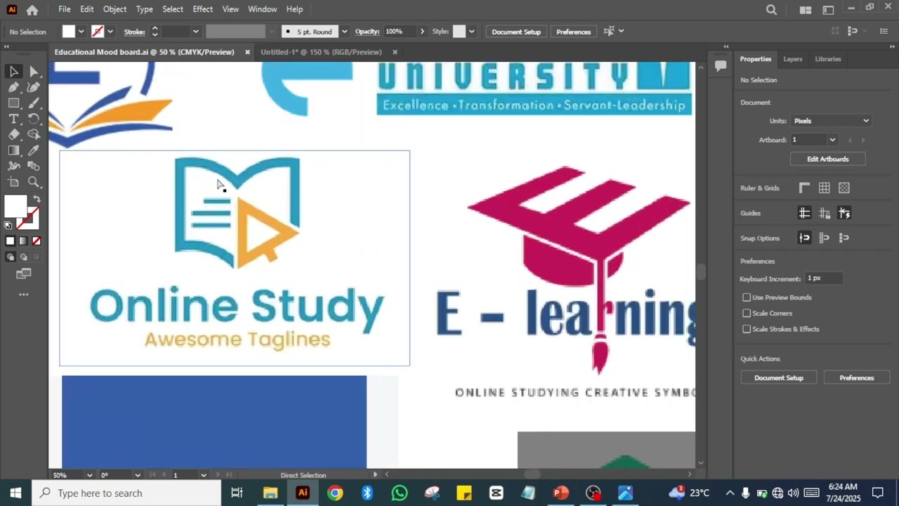 How to Digitize Logo Sketches in Illustrator & Canva | Beginner Logo Vector Tutorial