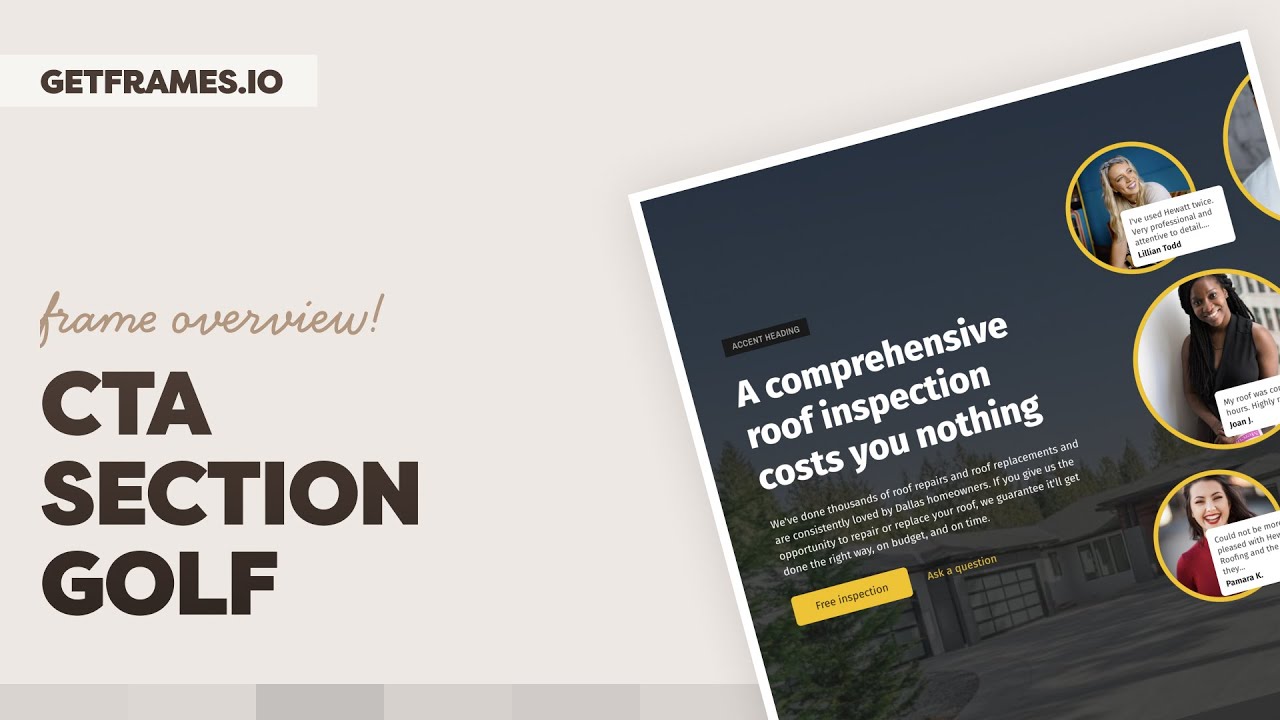 Frame Overview: CTA Section Golf