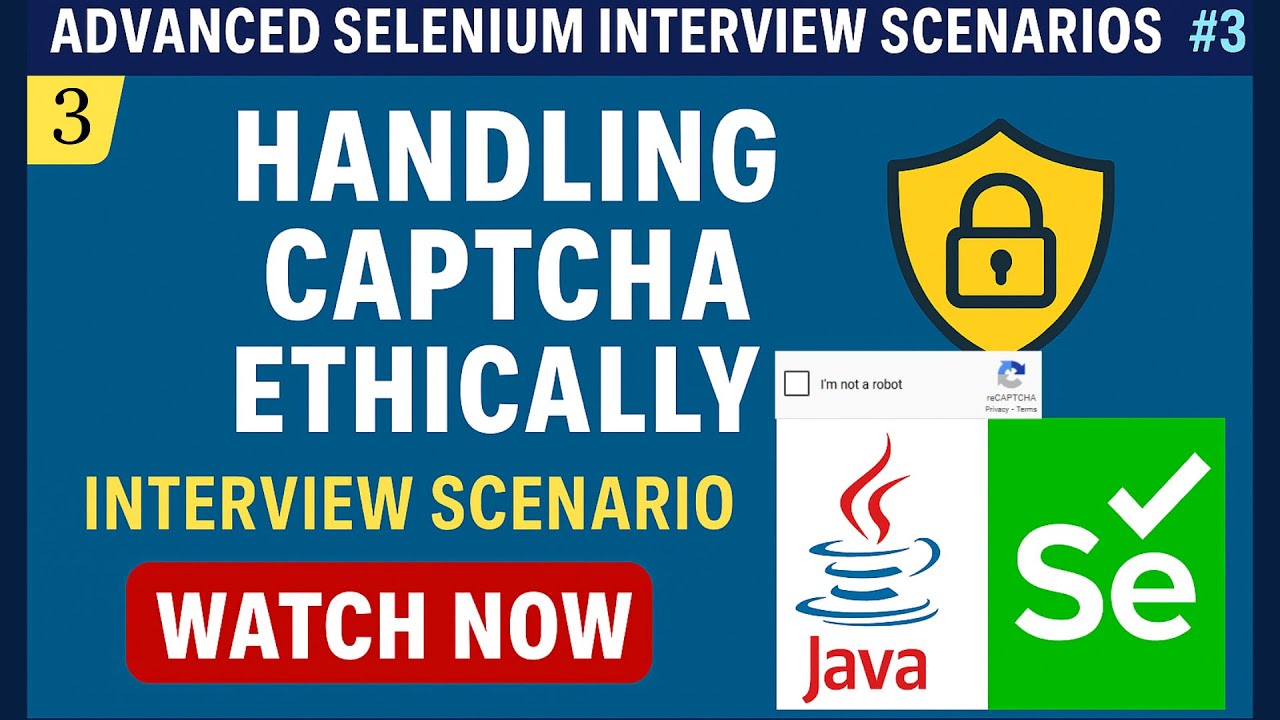 Advanced Selenium Java Interview Scenario #3 — How to Handle CAPTCHA in Selenium Java Automation?