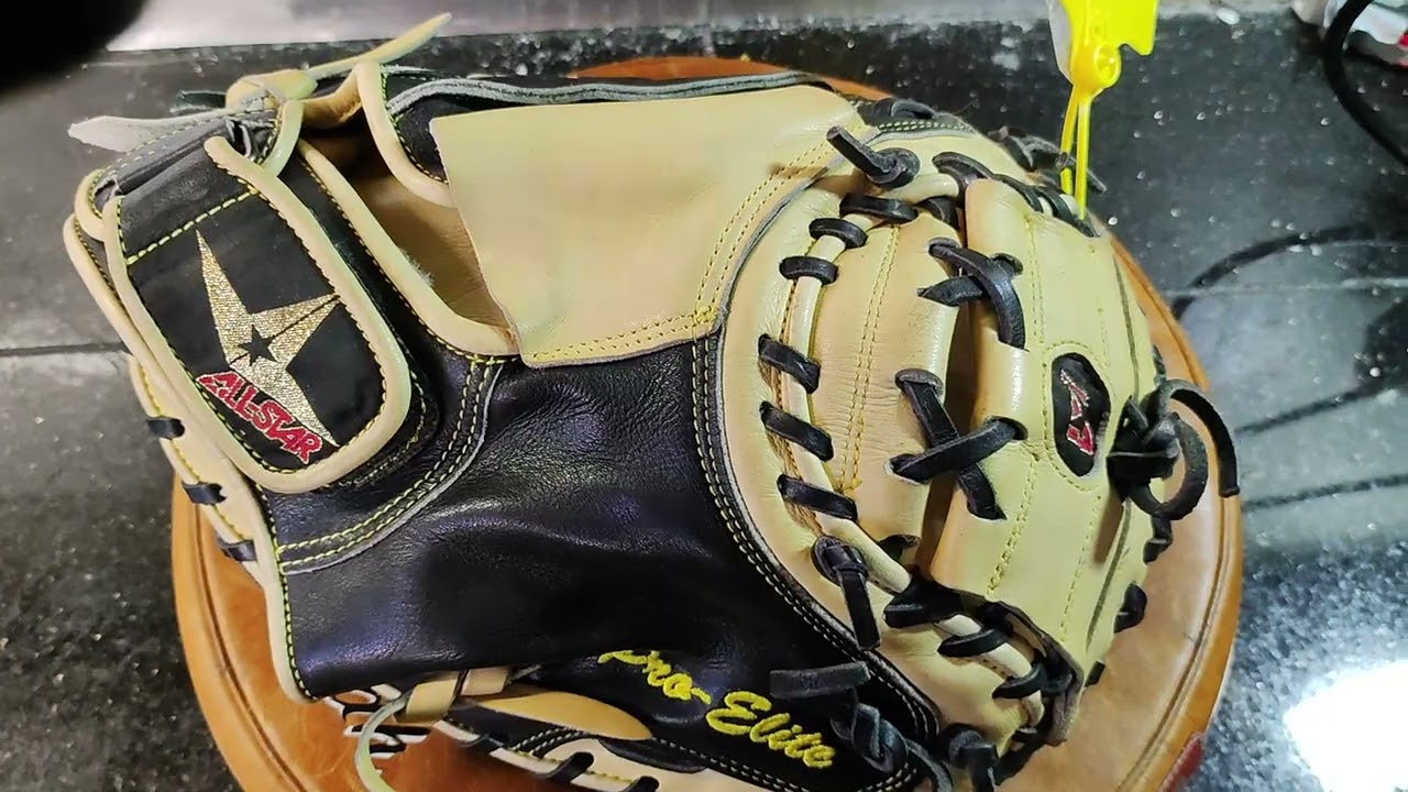 AllStar Catchers Mitt Break In 44 Baseball Glove Pro Break-In