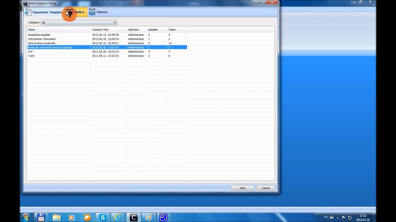 Batch report - beginning batch analysis