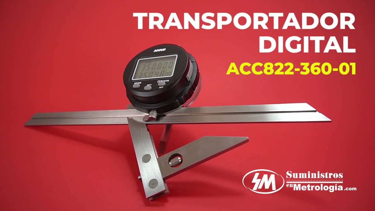 Transportador de ángulos universal, 0 a 360º, ACC822-360-01