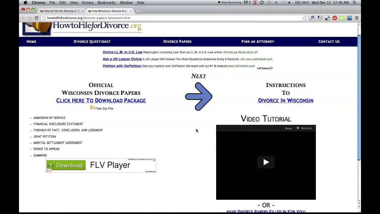 Free Wisconsin Divorce Papers and Forms