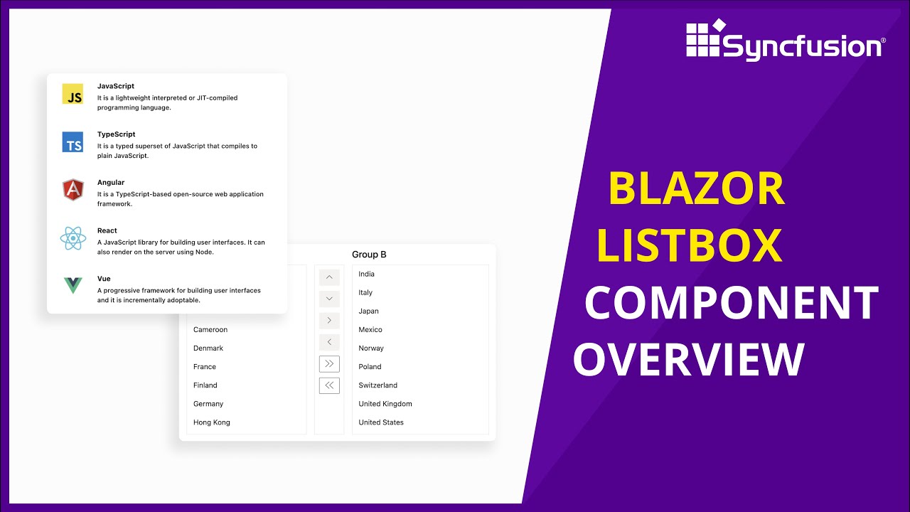 Overview of Blazor ListBox Component