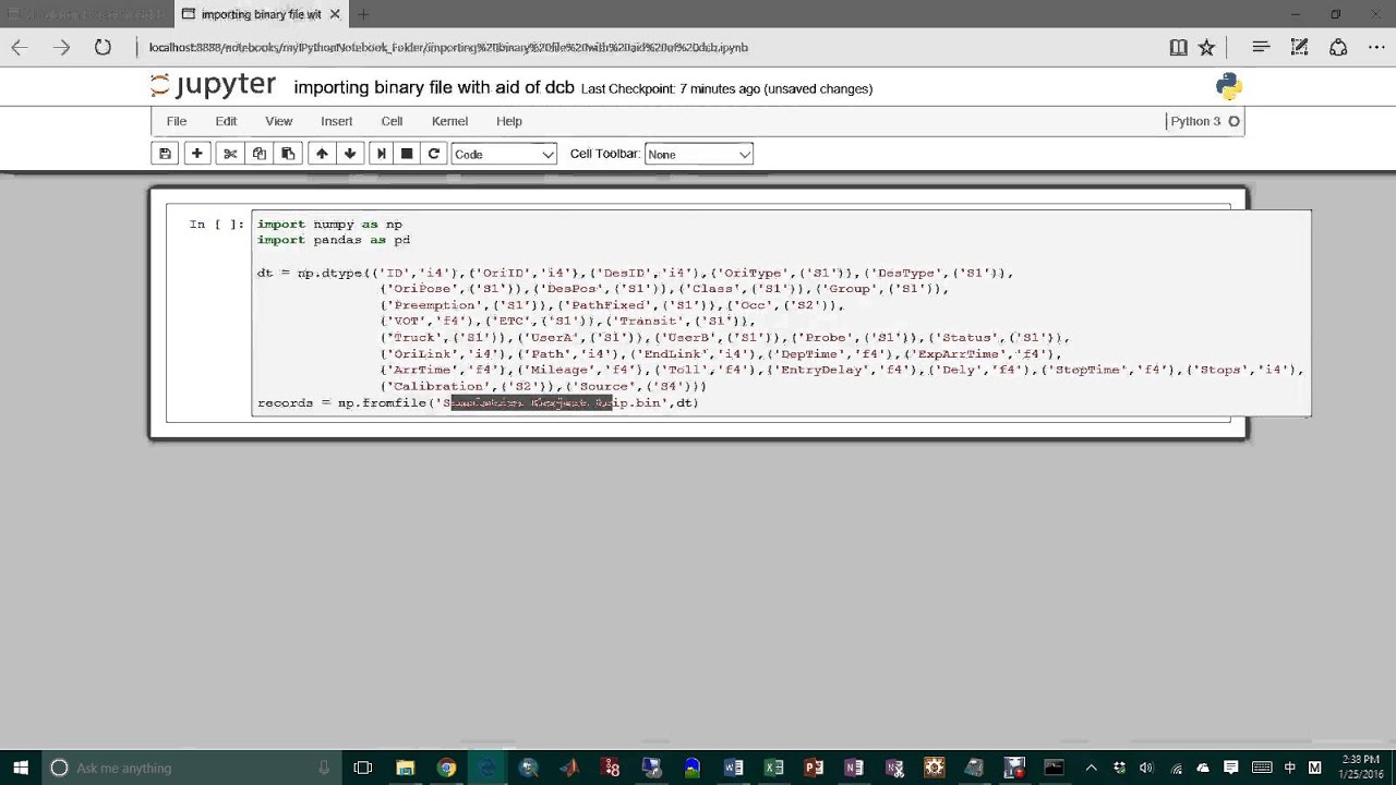 Loading Binary File As Pandas DataFrame Thru Numpy Record Array