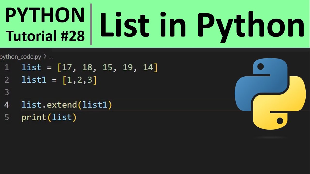 Python Tutorial #28 - List in Python Programming