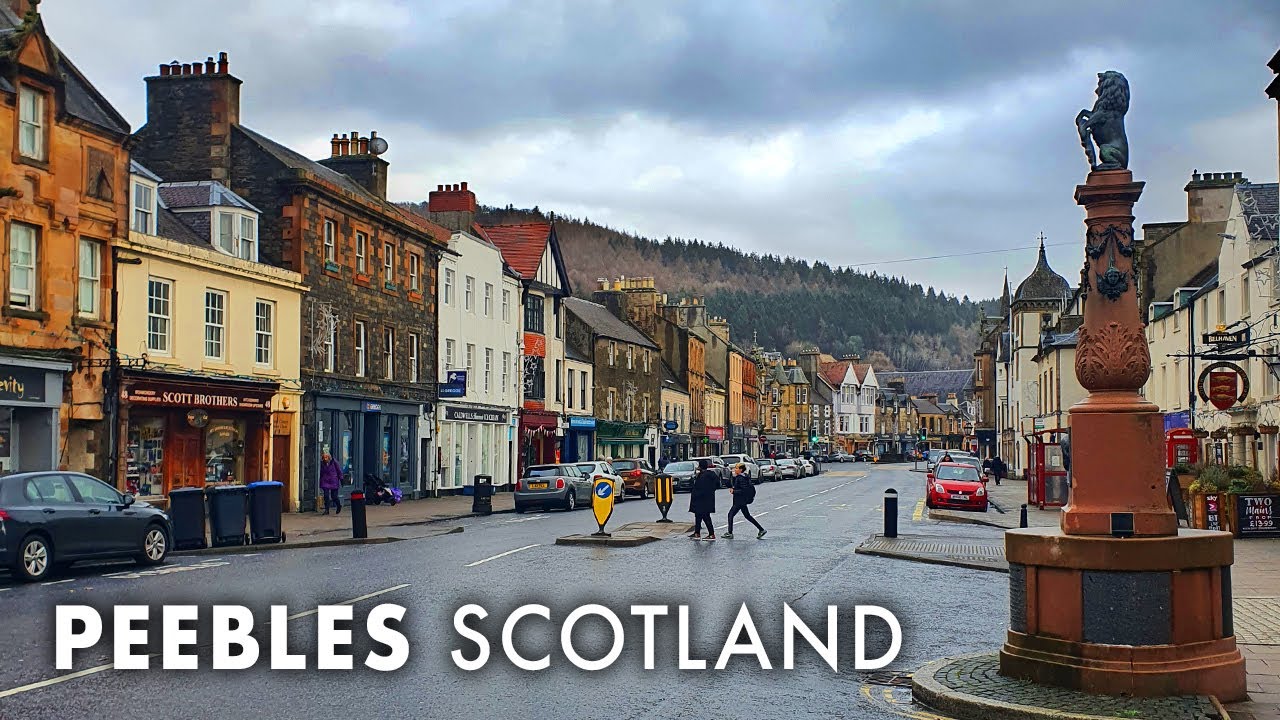 PEEBLES Wintry Morning Walk | Scotland 4K | SCOTTISH BORDERS WALKING TOUR