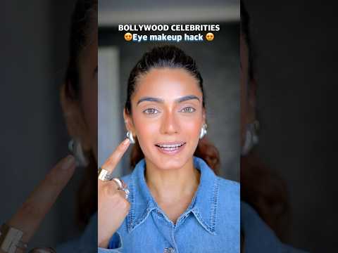 Bollywood celebrities *eye makeup* HACK 😍 easy tutorial for beginners 💛 #makeup #makeuplooks