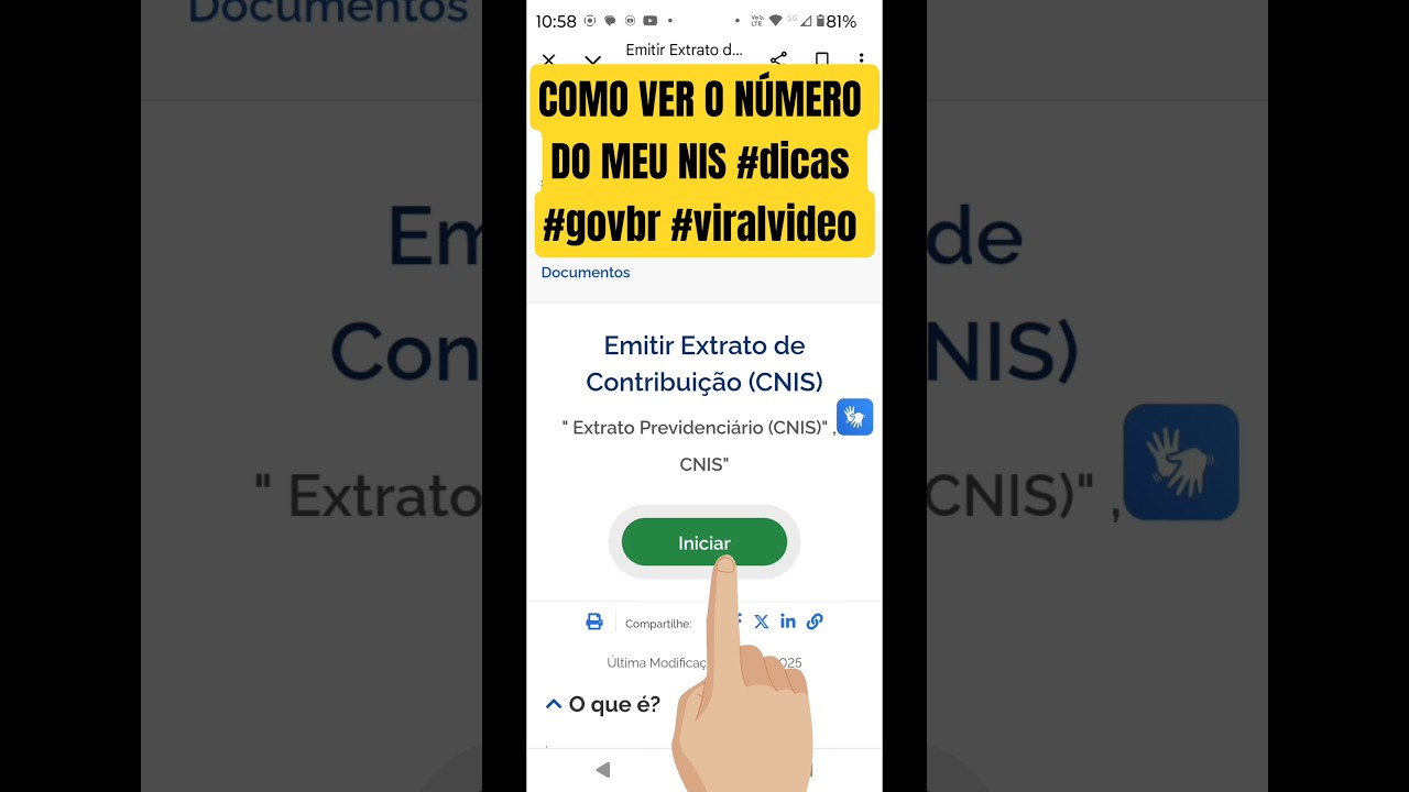 HOW TO SEE MY NIS NUMBER #tips #govbr #viralvideo