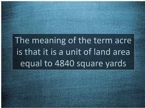 What Is Meaning Of Acre