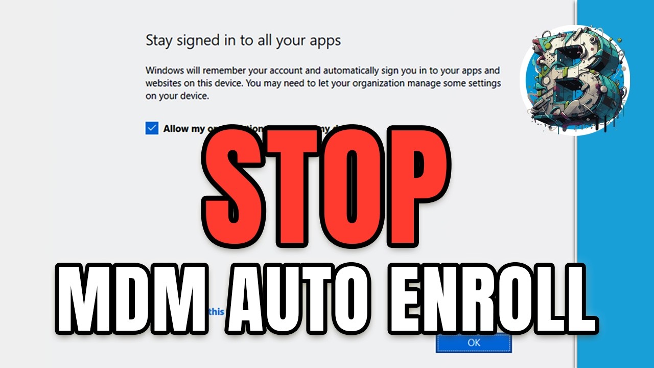 Disable MDM Auto Enrollment in Windows | Work & School Account Fix (Step-by-Step)