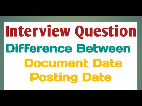 SAP FICO|| Interview Question|| Difference Between Document Date and Posting Date