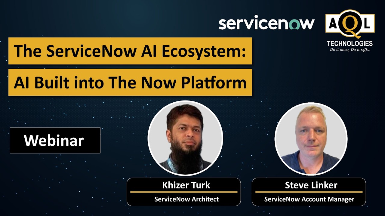 The ServiceNow AI Ecosystem: AI Built Into the Now Platform | AQL Technologies