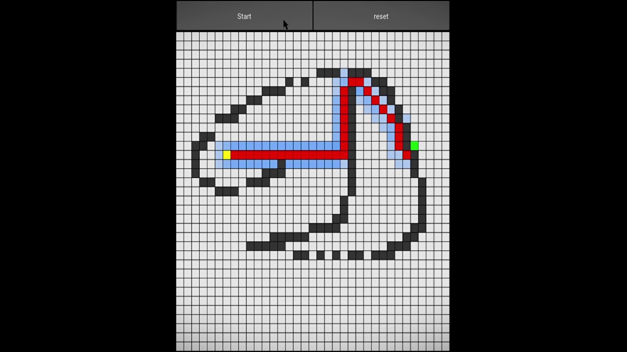 A* Pathfinding Algorithm Visualizer using Python and Kivy(Fac.No.-18COB378)