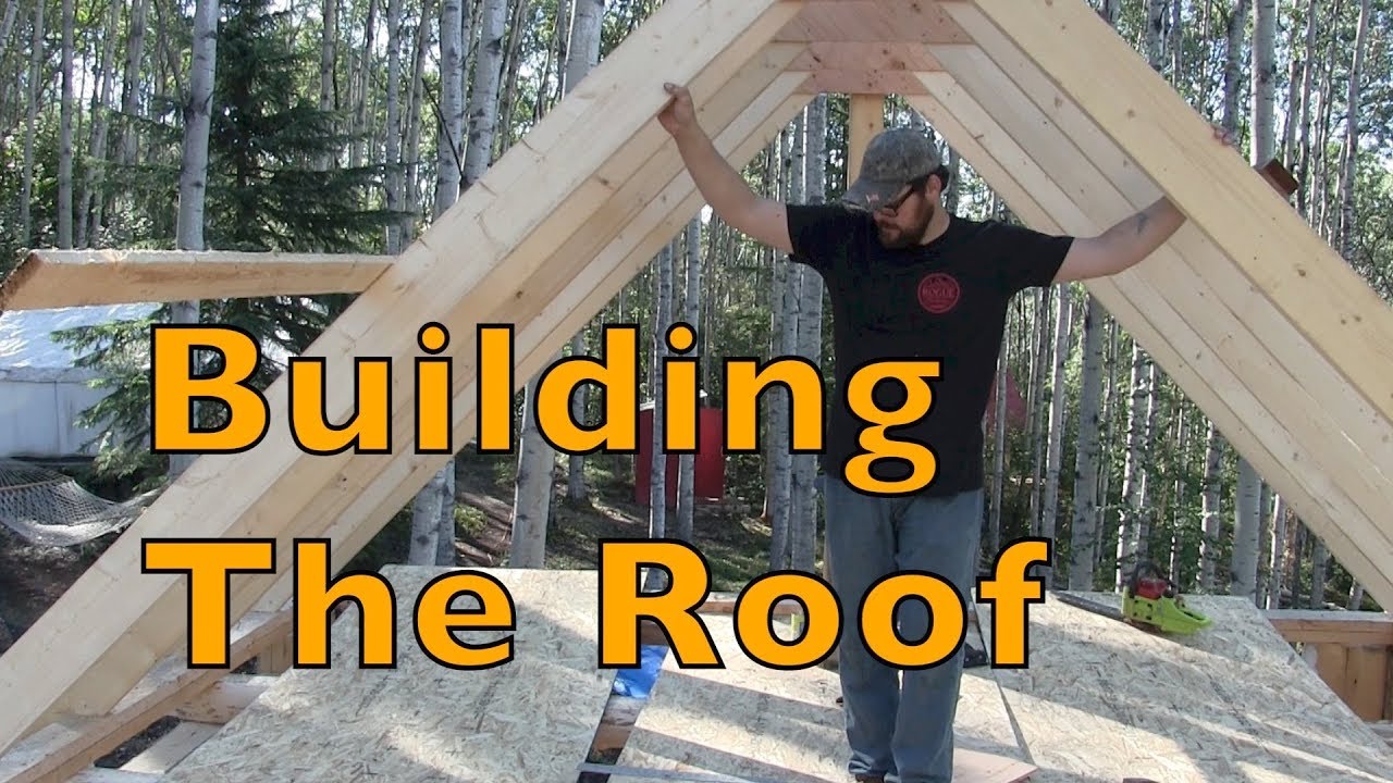 Alaska Log Cabin Project.............Building the roof!