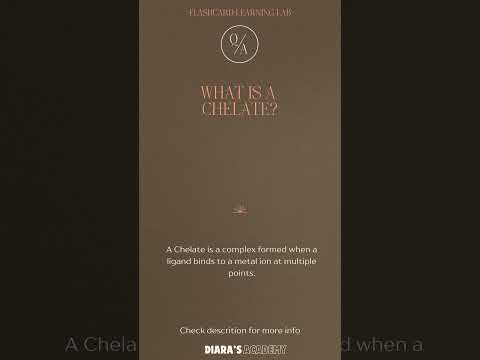 What is a Chelate @Diarasacademy
