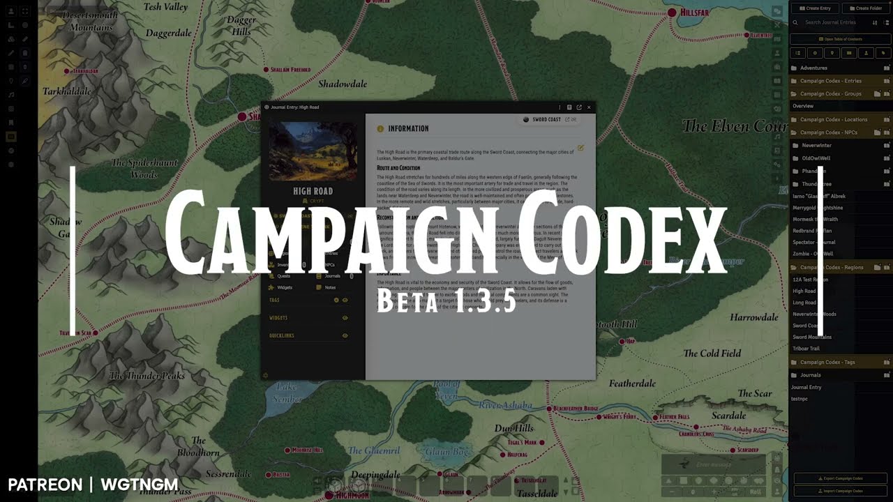 Campaign Codex BETA 1.3.5