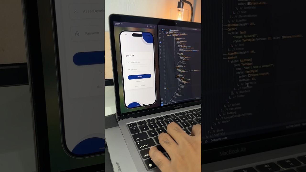 🔥 Flutter Sign In UI Animation (16s) – Clean & Smooth! #flutter #loginscreen #flutteranimation
