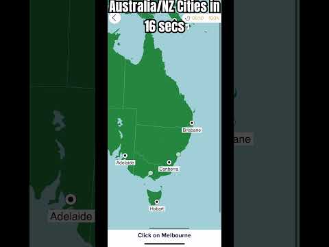 Australia/New Zealand Cities #map #oceania #geography #australia #newzealand #seterra