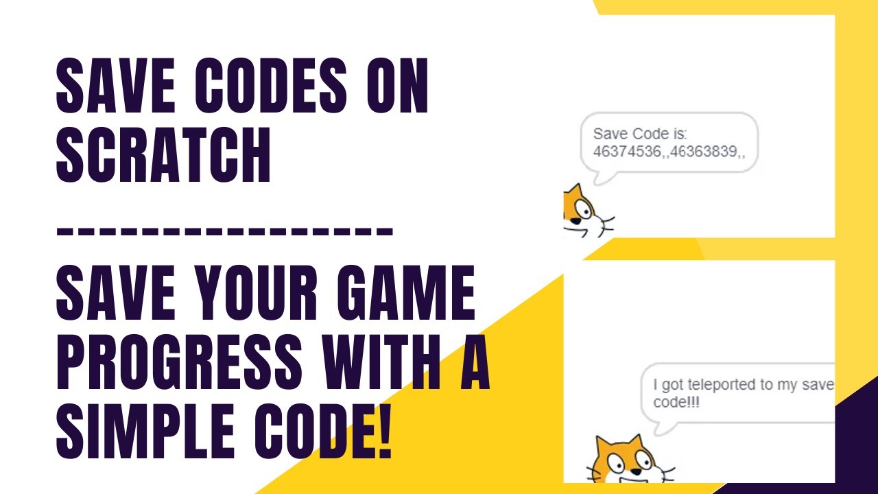 How To Make Save Codes on Scratch