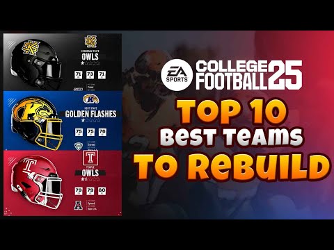 Top 10 Best Teams to Rebuild FIRST in College Football 25!