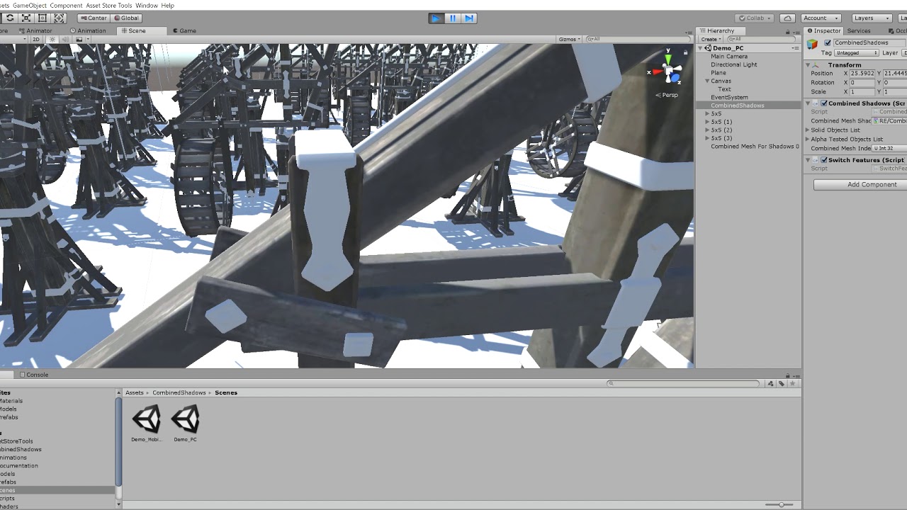 Combined Shadows Optimization for Unity
