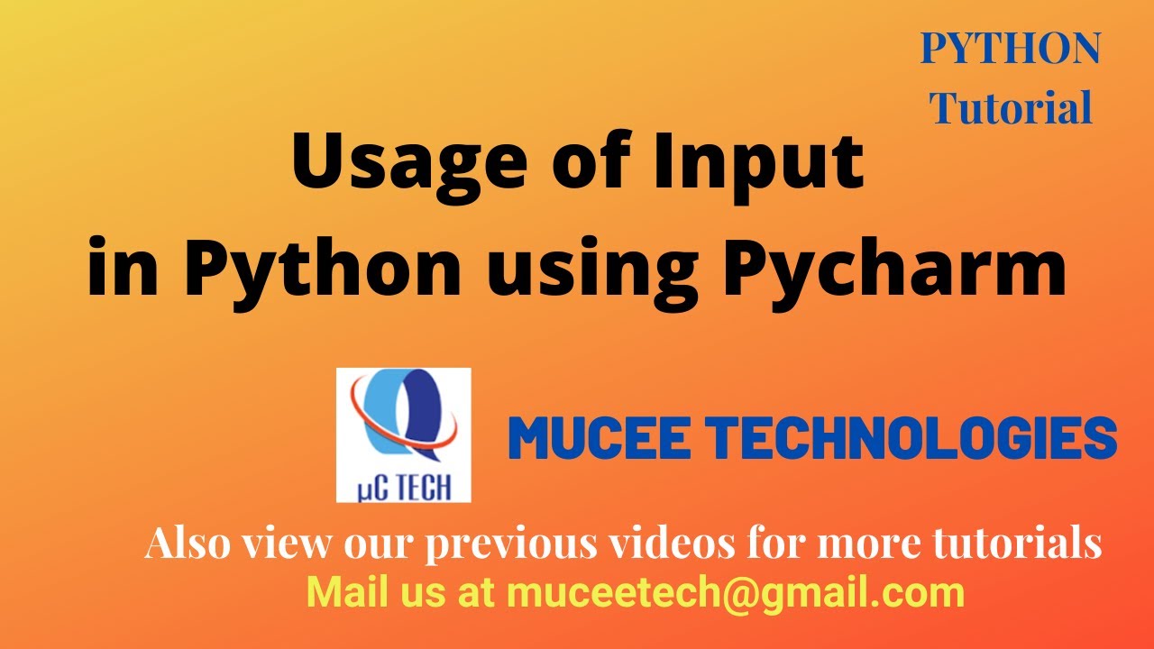 How to use Inputs in Python using Pycharm