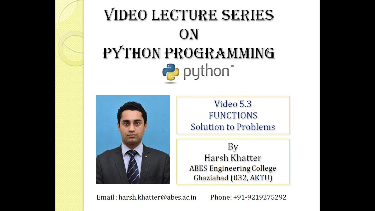 Python 5.3 Functions: Practice Exercise and Recursion