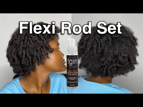 👀ATTEMPTING ANOTHER FLEXI ROD SET | TGIN HONEY WHIP HYDRATING MOUSSE