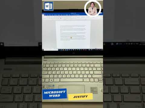How to justify text in Microsoft word?