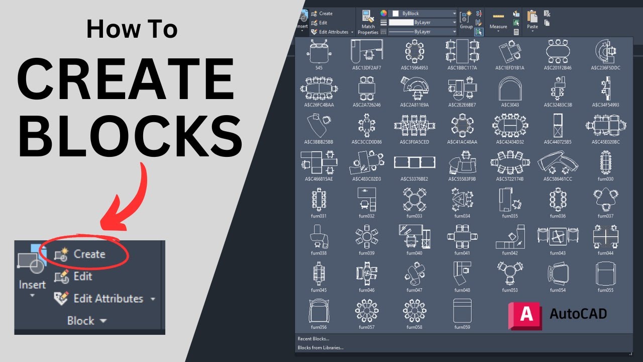 How To CREATE BLOCKS (Basic Tutorial) - AutoCAD